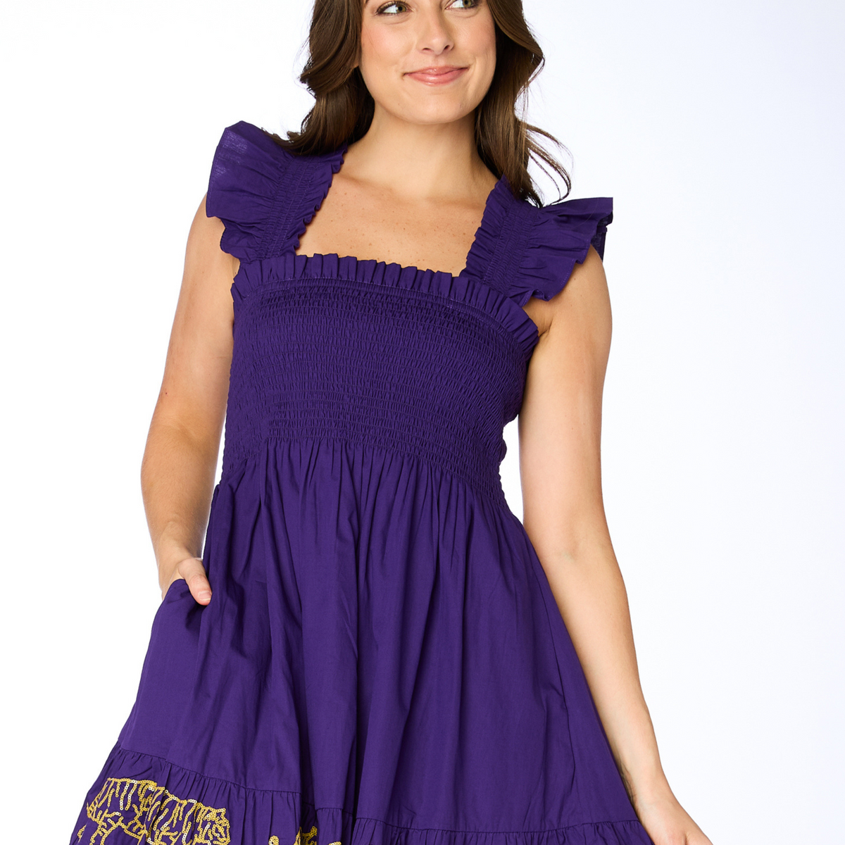The LSU Tigers Smocked Sequin Dress – Stewart Simmons