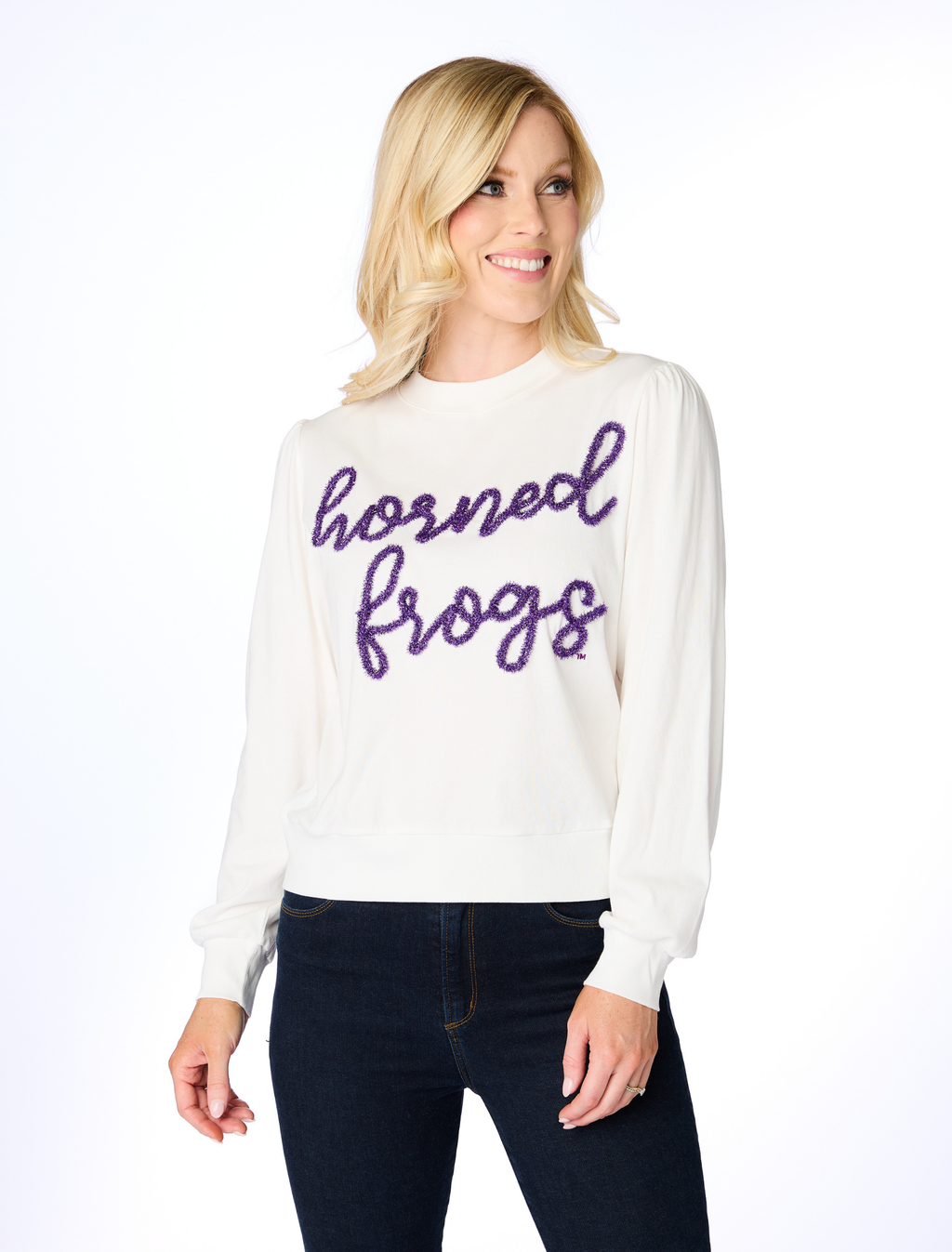The Horned Frogs Glitter Script Long Sleeve – Stewart Simmons