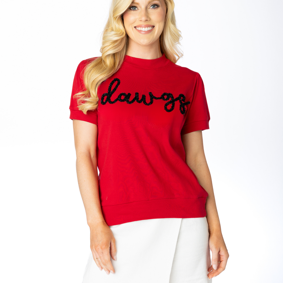 The Dawgs Glitter Script Short Sleeve | UGA – Stewart Simmons