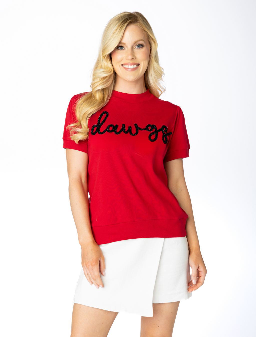 The Dawgs Glitter Script Short Sleeve | UGA – Stewart Simmons