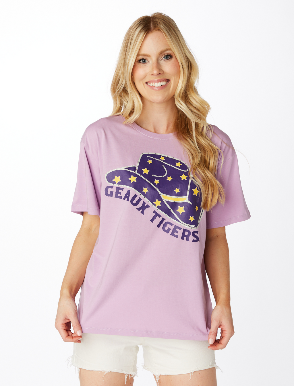 The Geaux Tigers Cowboy Hat Boyfriend Tee – Stewart Simmons
