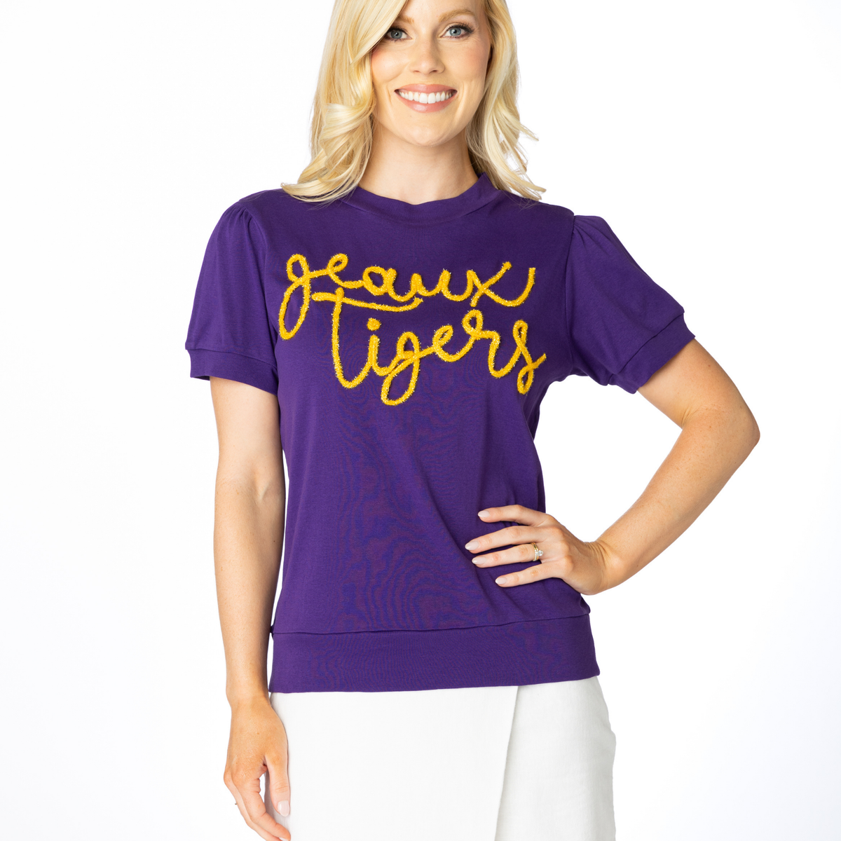 The Geaux Tigers Glitter Script Short Sleeve – Stewart Simmons