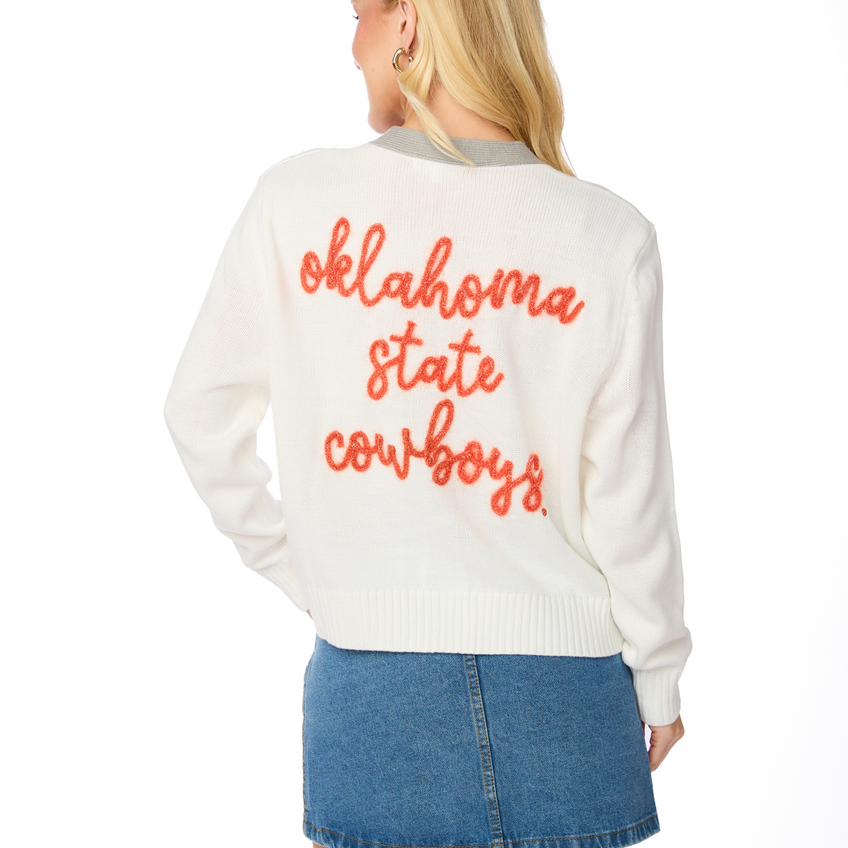 The Oklahoma State Cowboys Glitter Script Cardigan – Stewart Simmons